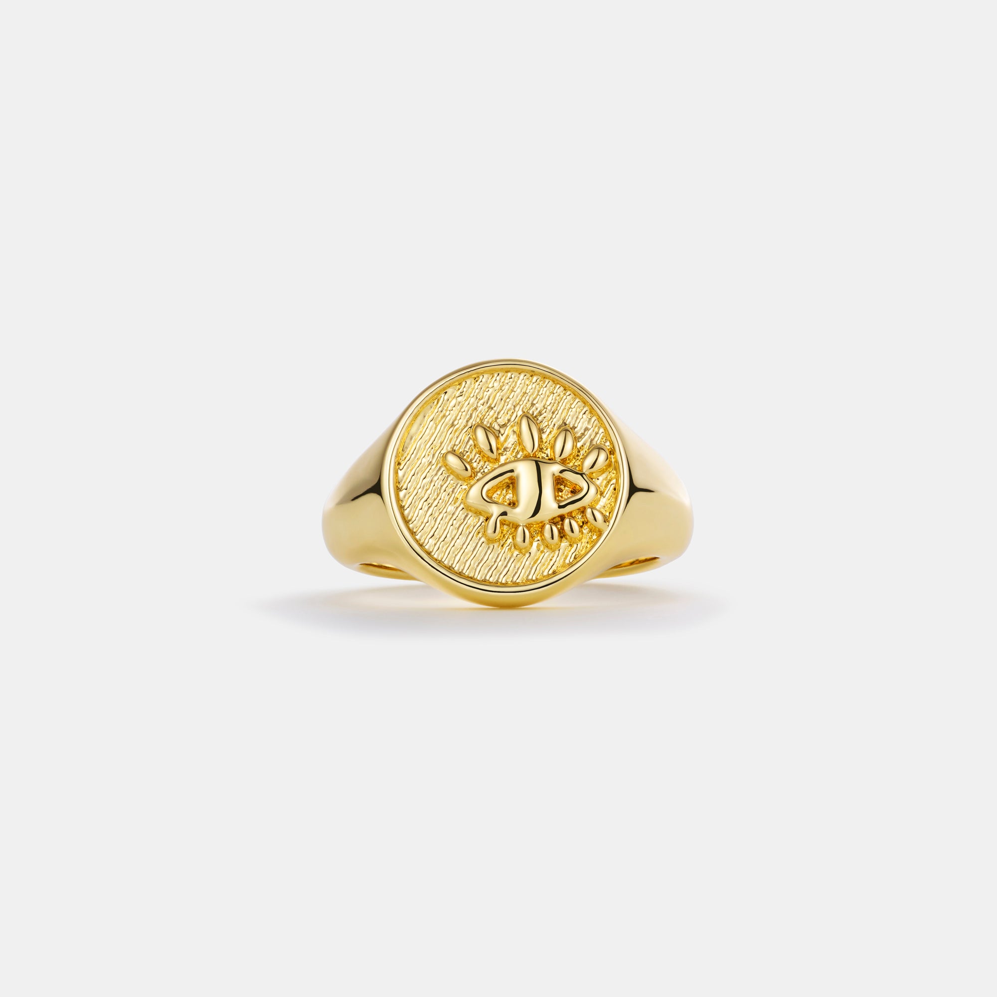 Gold Vermeil Chunky Eye Signet Ring